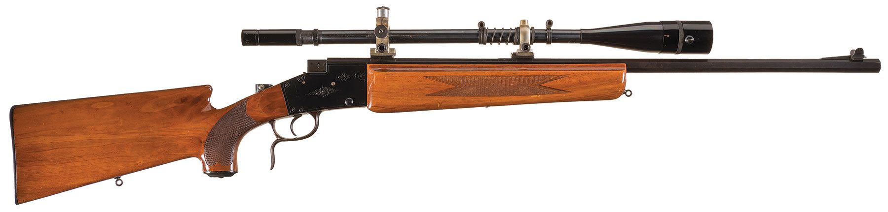 Engraved FR. Langenhan Single Shot Falling Block Target Rifle | Rock ...
