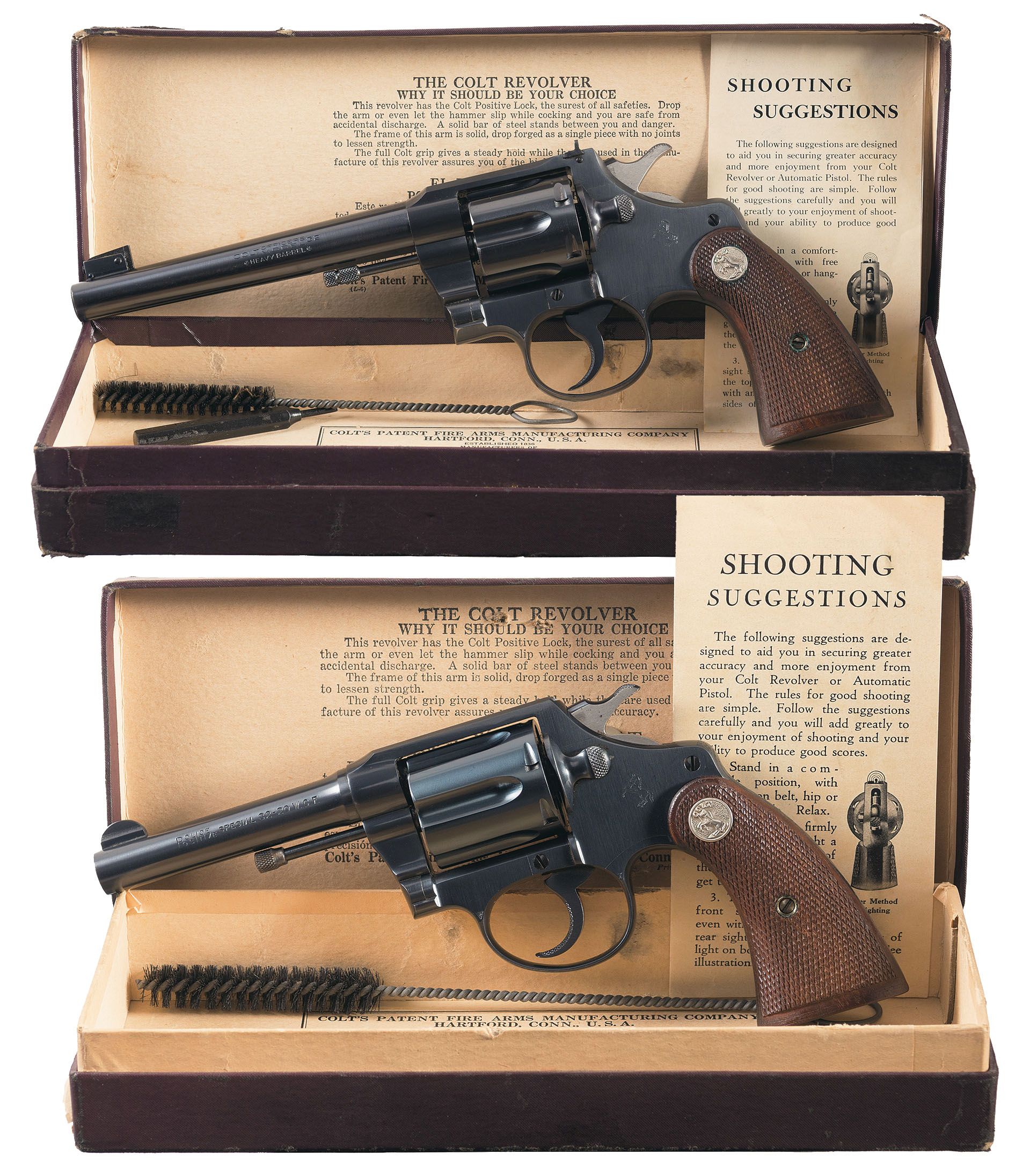 Collector's Lot of Two Colt Double Action Revolvers with Boxes | Rock ...