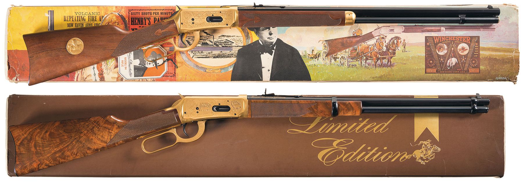 Collector's Lot of Two Winchester Commemorative Rifles | Rock Island ...