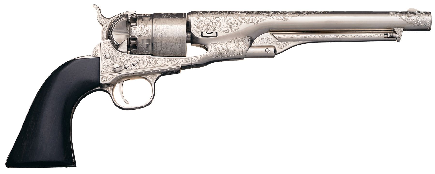 J. Adams Signed Engraved Colt Model 1860 Army Revolver | Rock Island ...