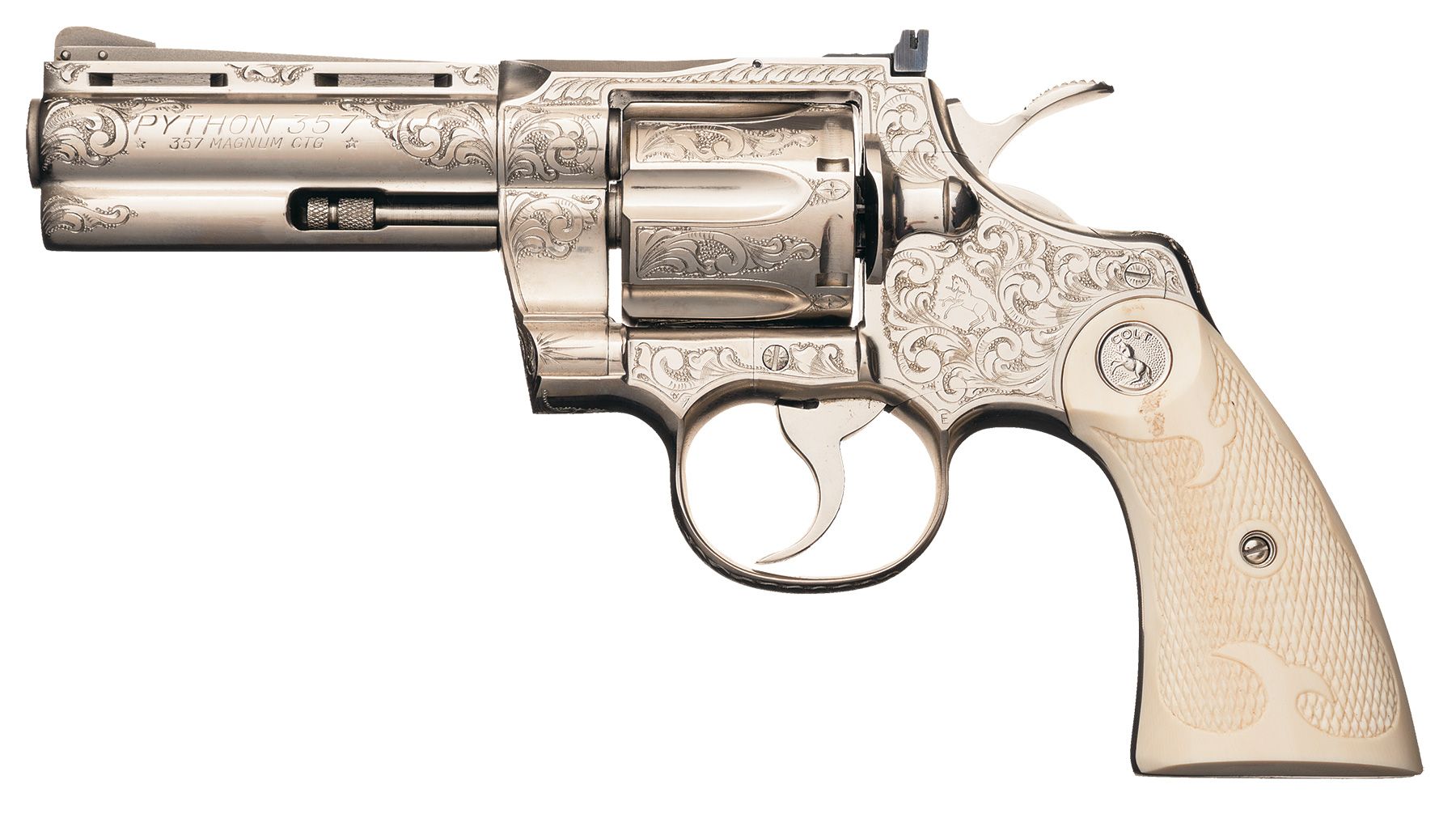 Engraved Colt Python Double Action Revolver | Rock Island Auction