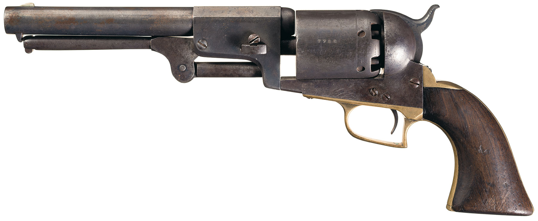 Colt First Model Dragoon Revolver and Powder Flask | Rock Island Auction