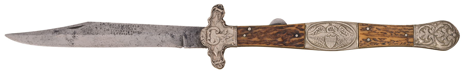 Wade, Wingfield & Rowbotham Sheffield Folding Bowie Knife | Rock Island ...