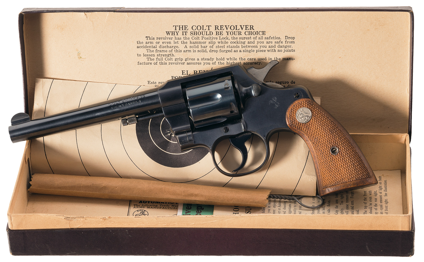 Rare Colt Heavy Barrel Official Police Revolver with Box | Rock Island ...