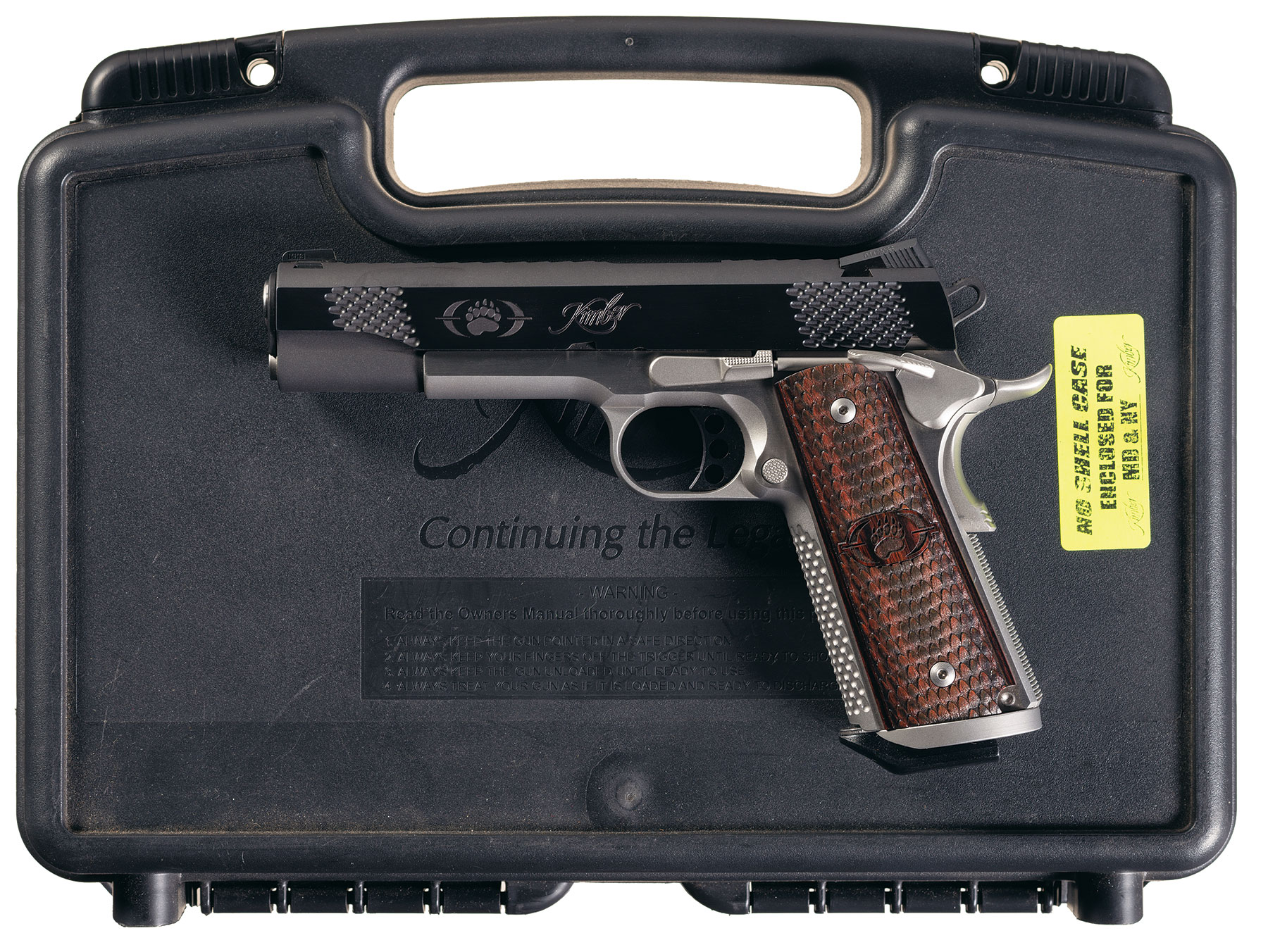 Kimber Custom Shop Raptor II (Blackwater) Pistol with Case | Rock ...