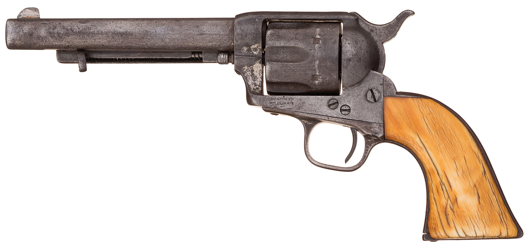 Serial #74 Colt Pinched Frame SAA Revolver, Factory Letter | Rock ...