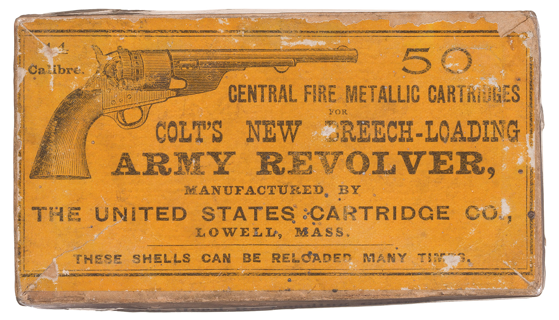 50 Round U.S. Cartridge Co. Box of .44 Colt Ammunition | Rock Island ...