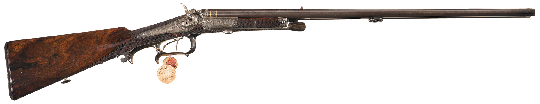 Rare German Double Barrel Underlever Hammer Rifle | Rock Island Auction