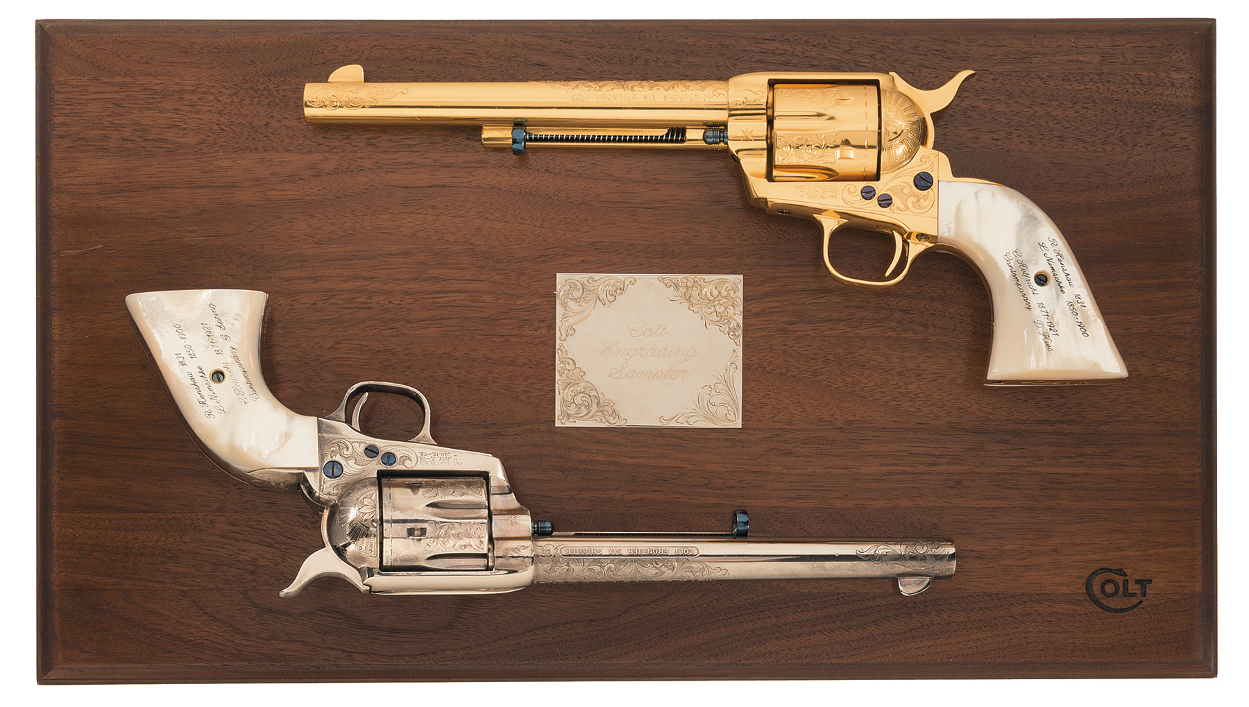 Master Engraved Silver & Gold Colt Engraving Sampler Revolvers | Rock ...
