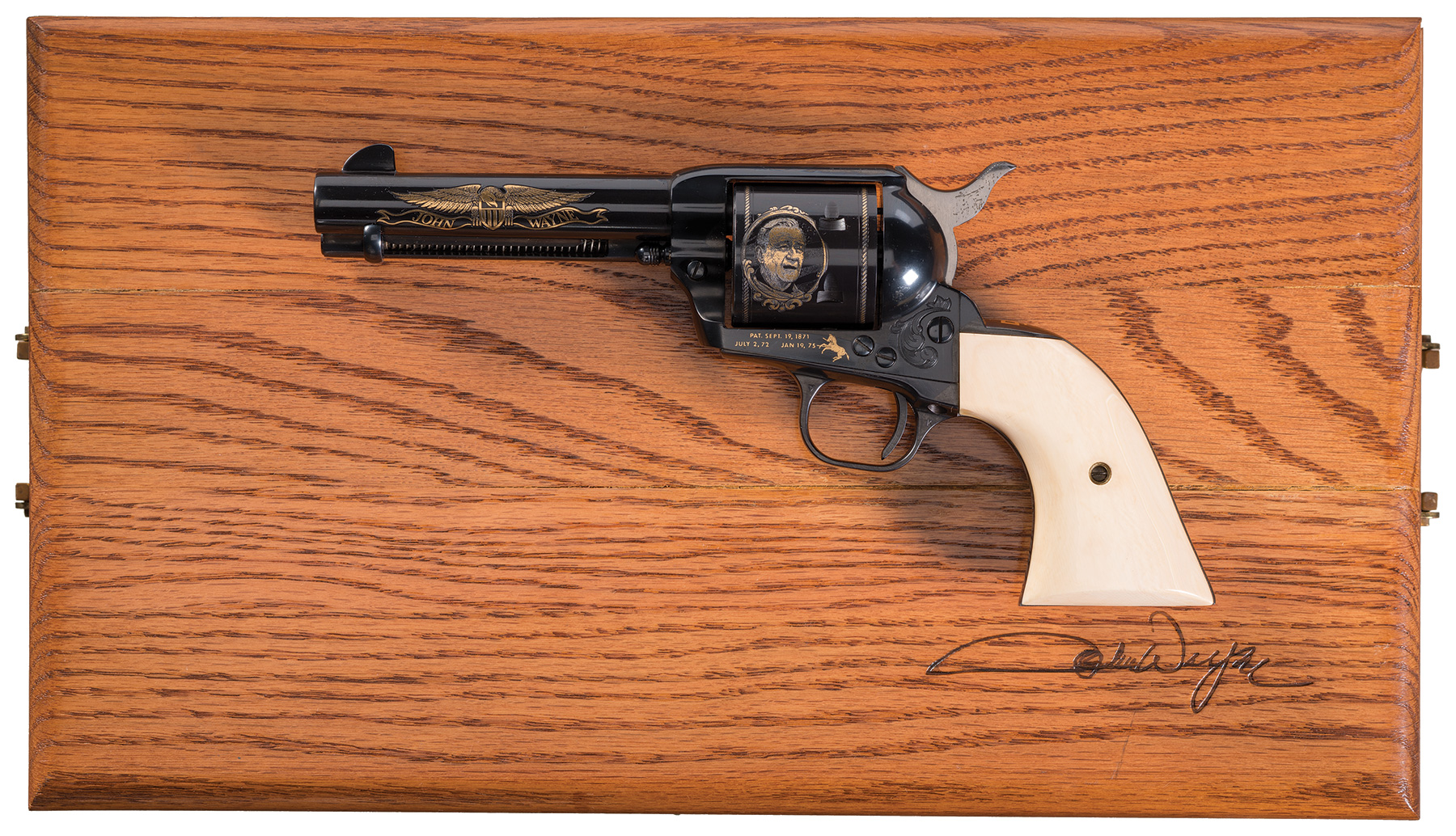Cased John Wayne Commemorative Colt Single Action Army Revolver | Rock ...