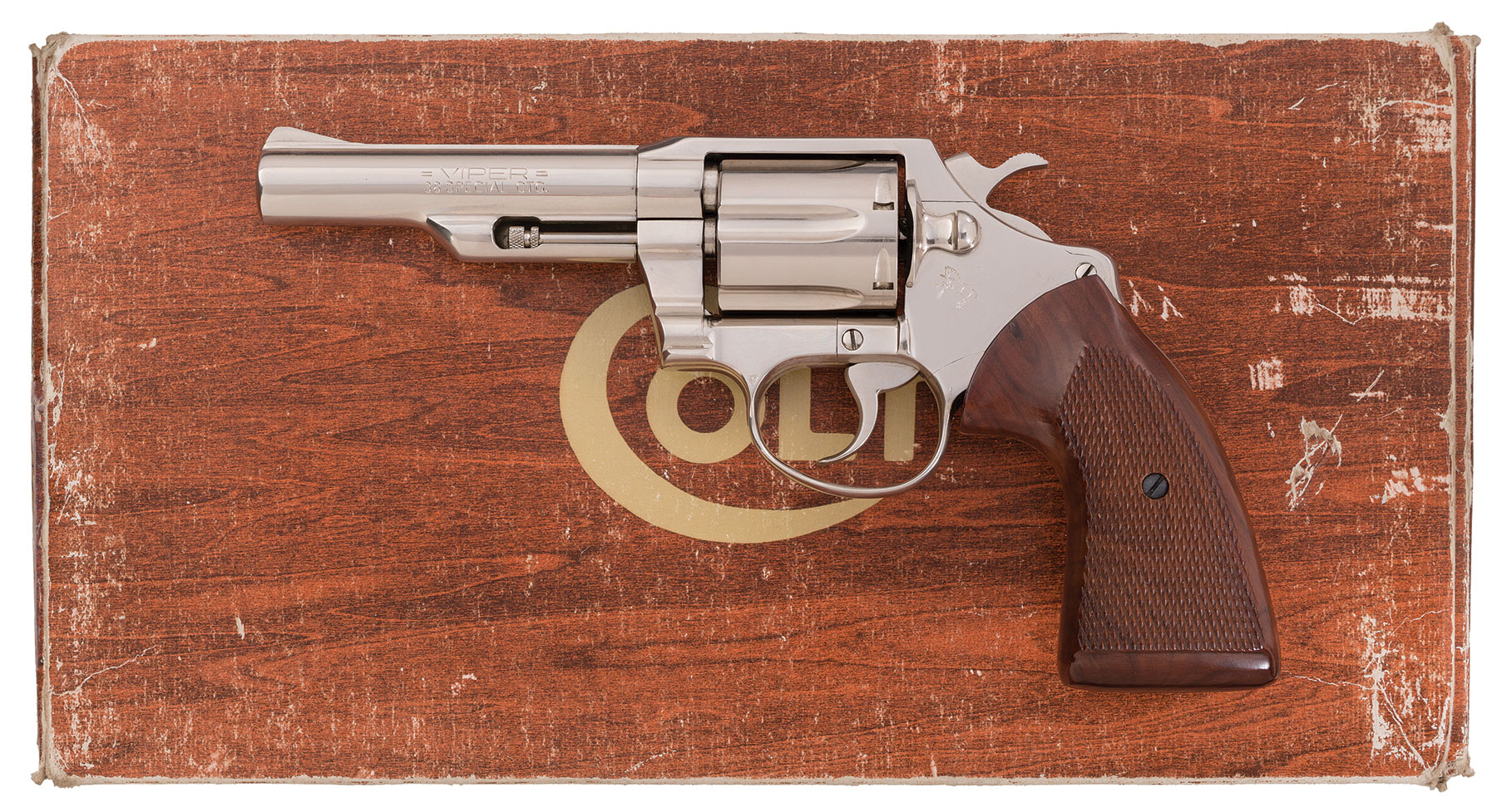Nickel Plated Colt Viper Double Action Revolver with Box | Rock Island ...