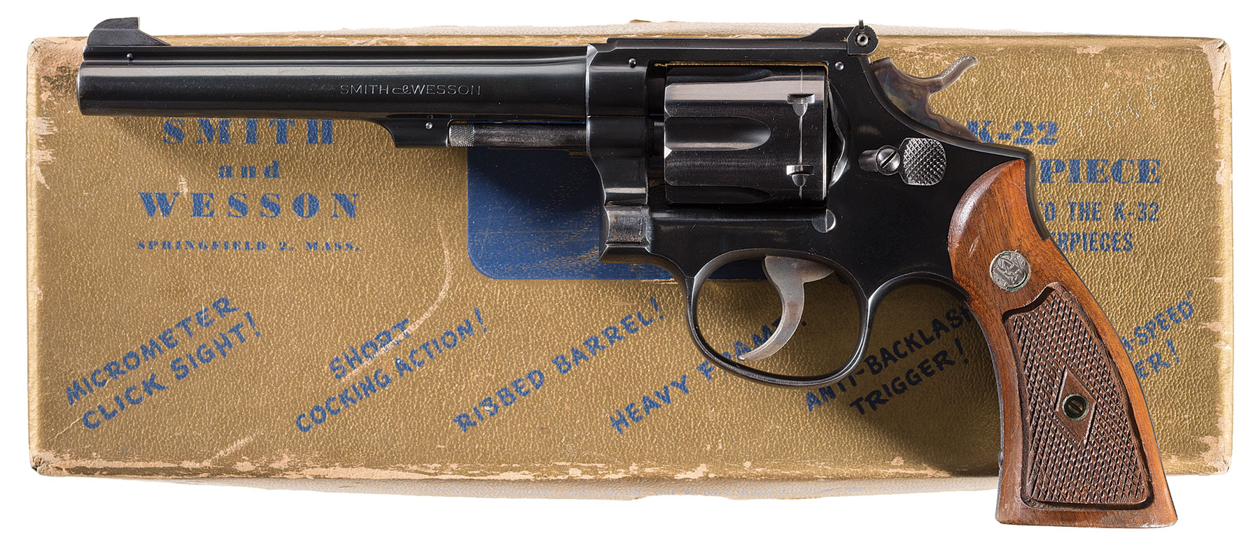 S&W Pre-Model 17 Revolver with Box and Factory Letter | Rock Island Auction