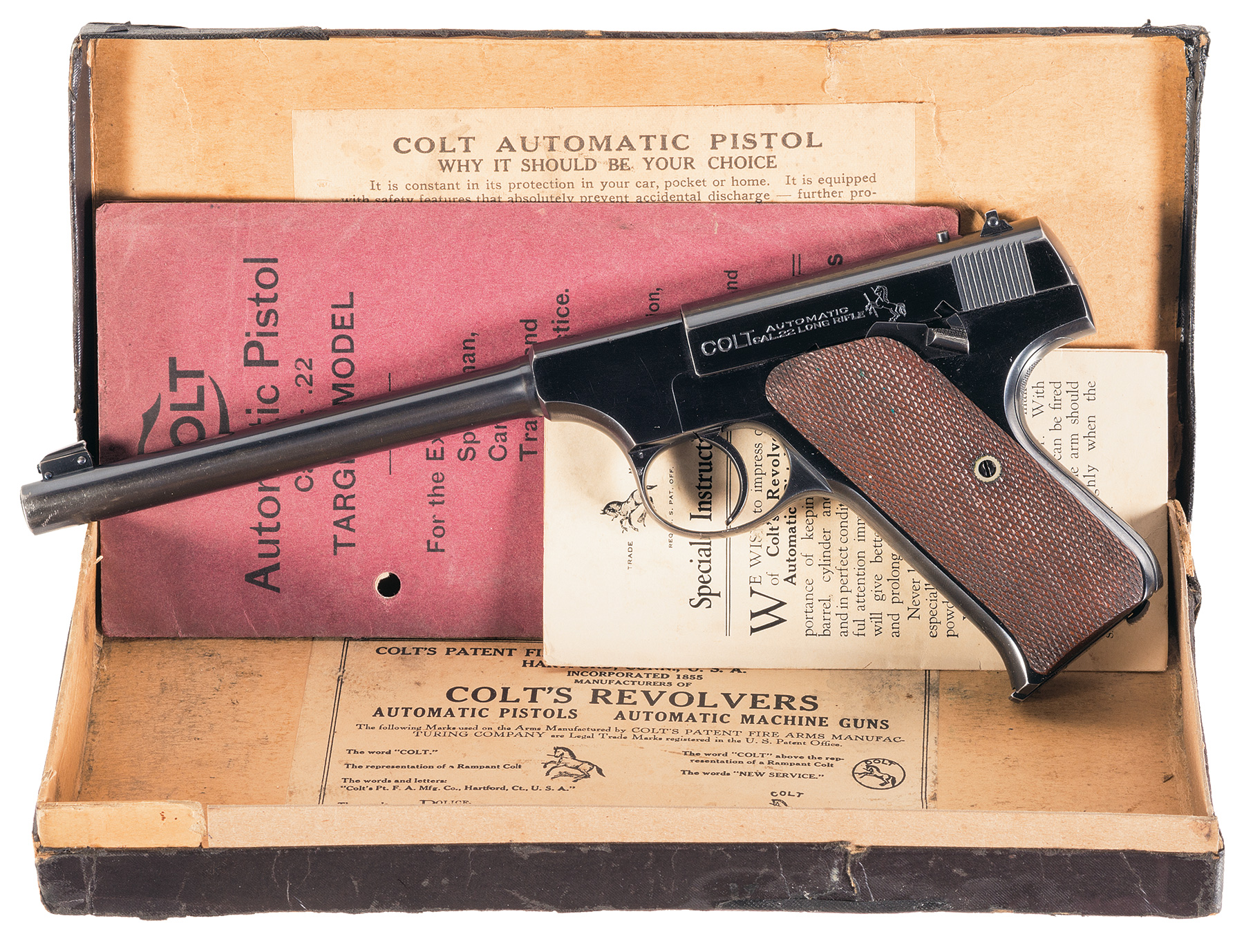 Colt Pre-Woodsman Target Model Semi-Automatic Pistol with Box | Rock ...