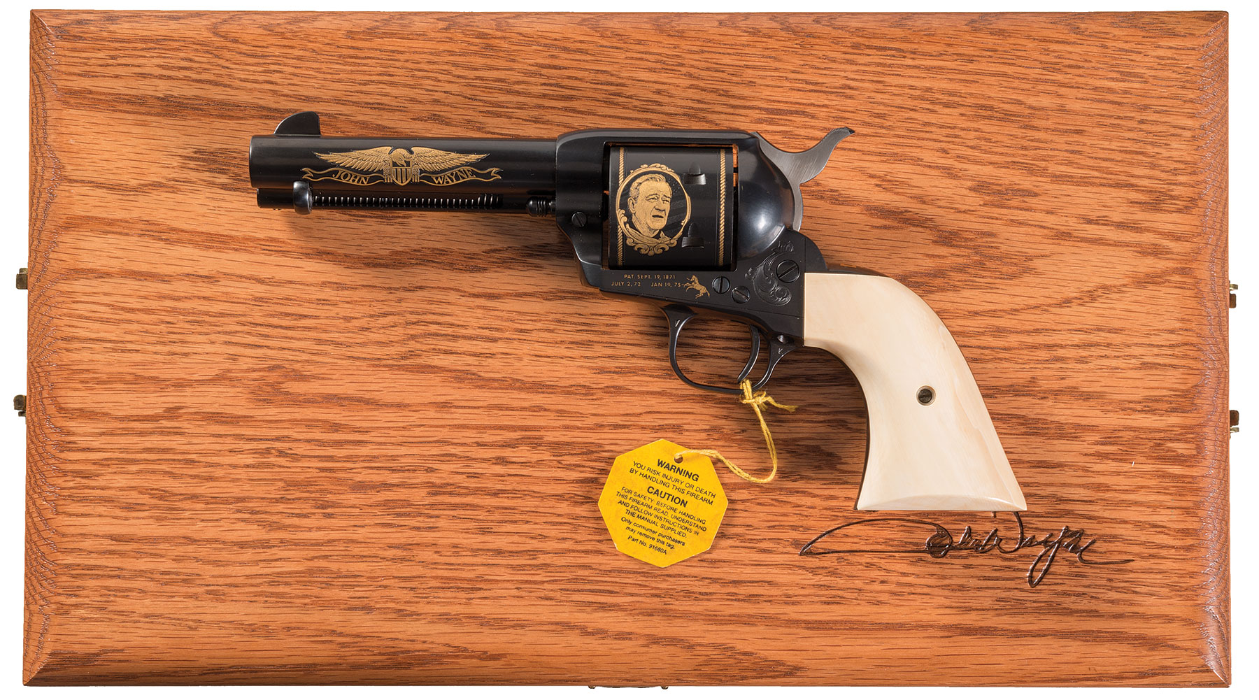 Cased John Wayne Commemorative Colt Single Action Army Revolver | Rock ...