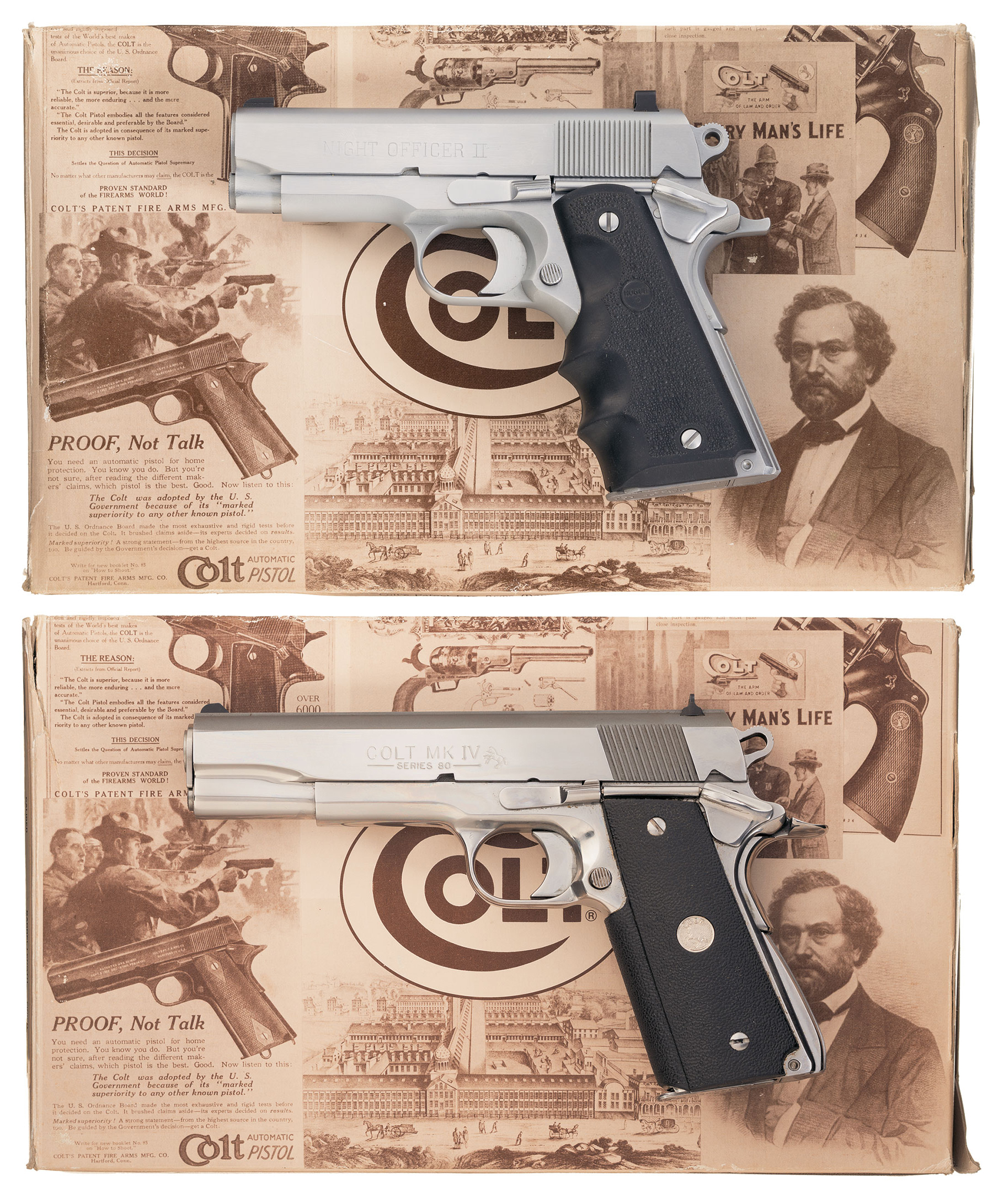 Two Colt Semi-Automatic Pistols with Boxes | Rock Island Auction