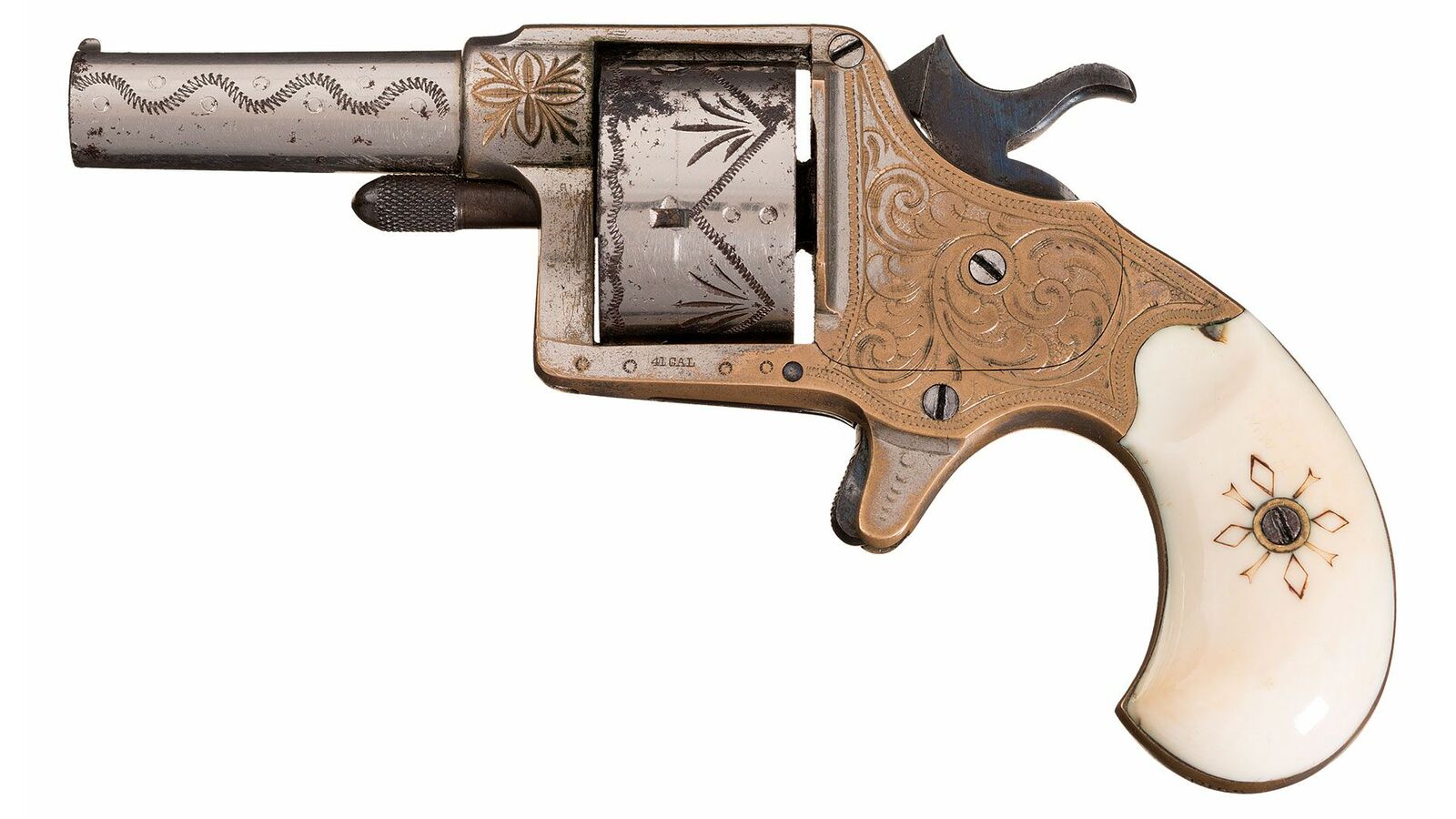 Engraved Colt House Model Revolver with Carved Grips | Rock Island Auction