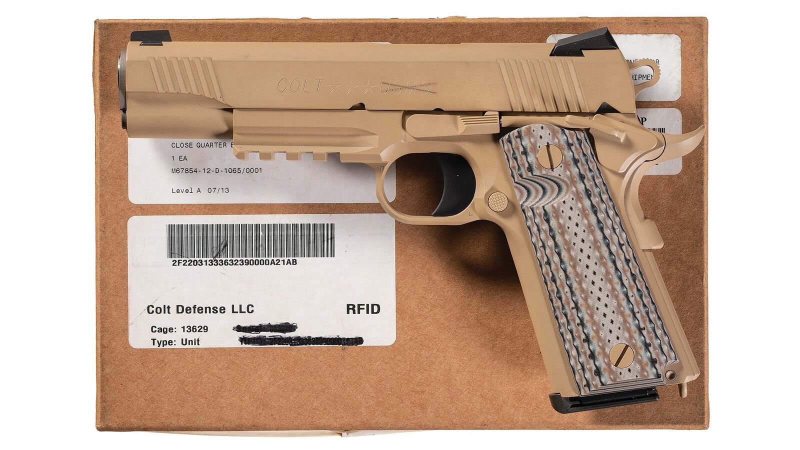 Colt USMC M45A1 CQB Pistol, with Factory Letter, Box | Rock Island Auction