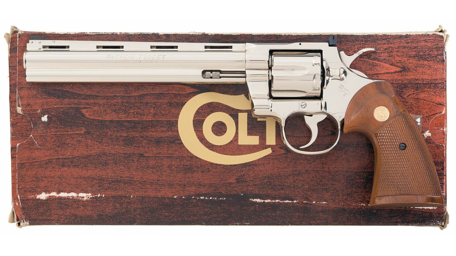 Nickel Colt Python Target Double Action Revolver in 38 Special | Rock ...