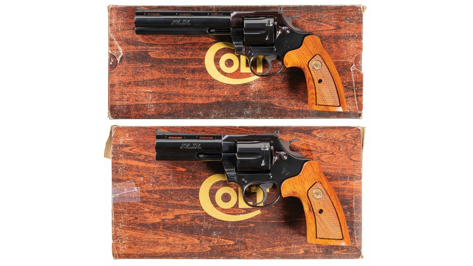 Rare Cased Set of Consecutively Numbered Colt Boa 357 Revolvers | Rock ...