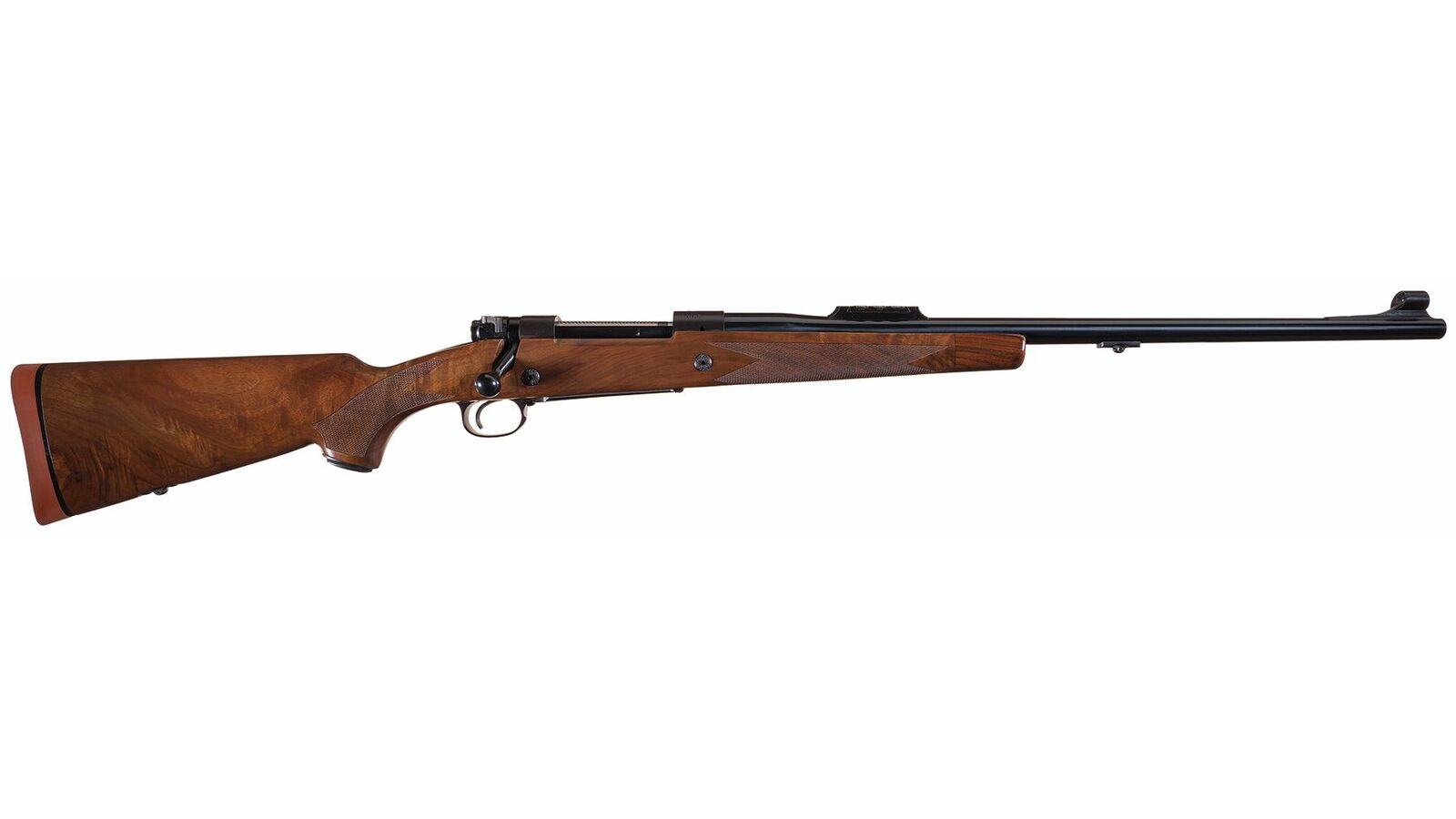 Winchester Model 70 Custom Express Rifle in Rare 375 H&H Magnum | Rock ...