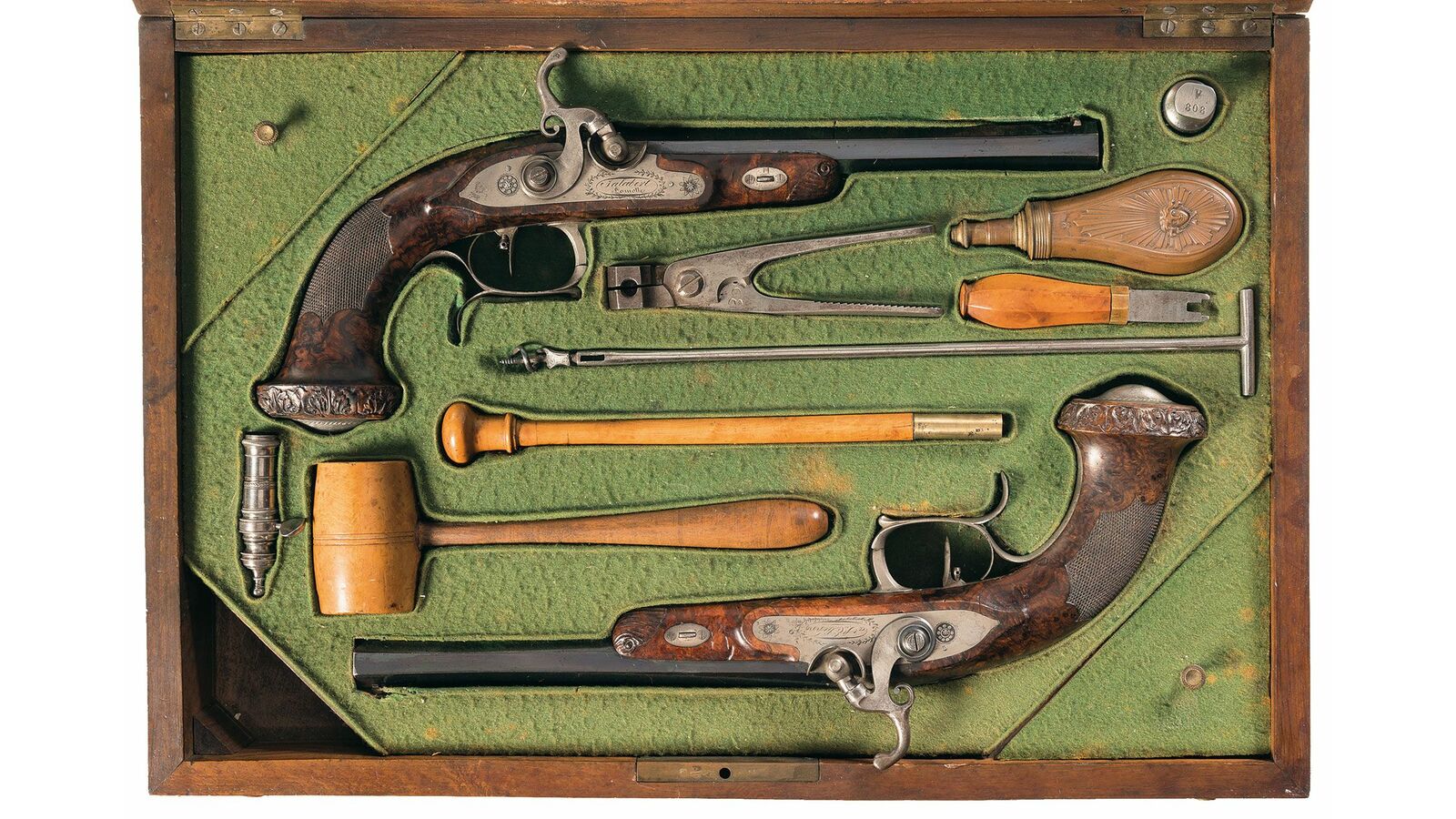 Cased Pair of French Dueling Pistols with Accessories | Rock Island Auction