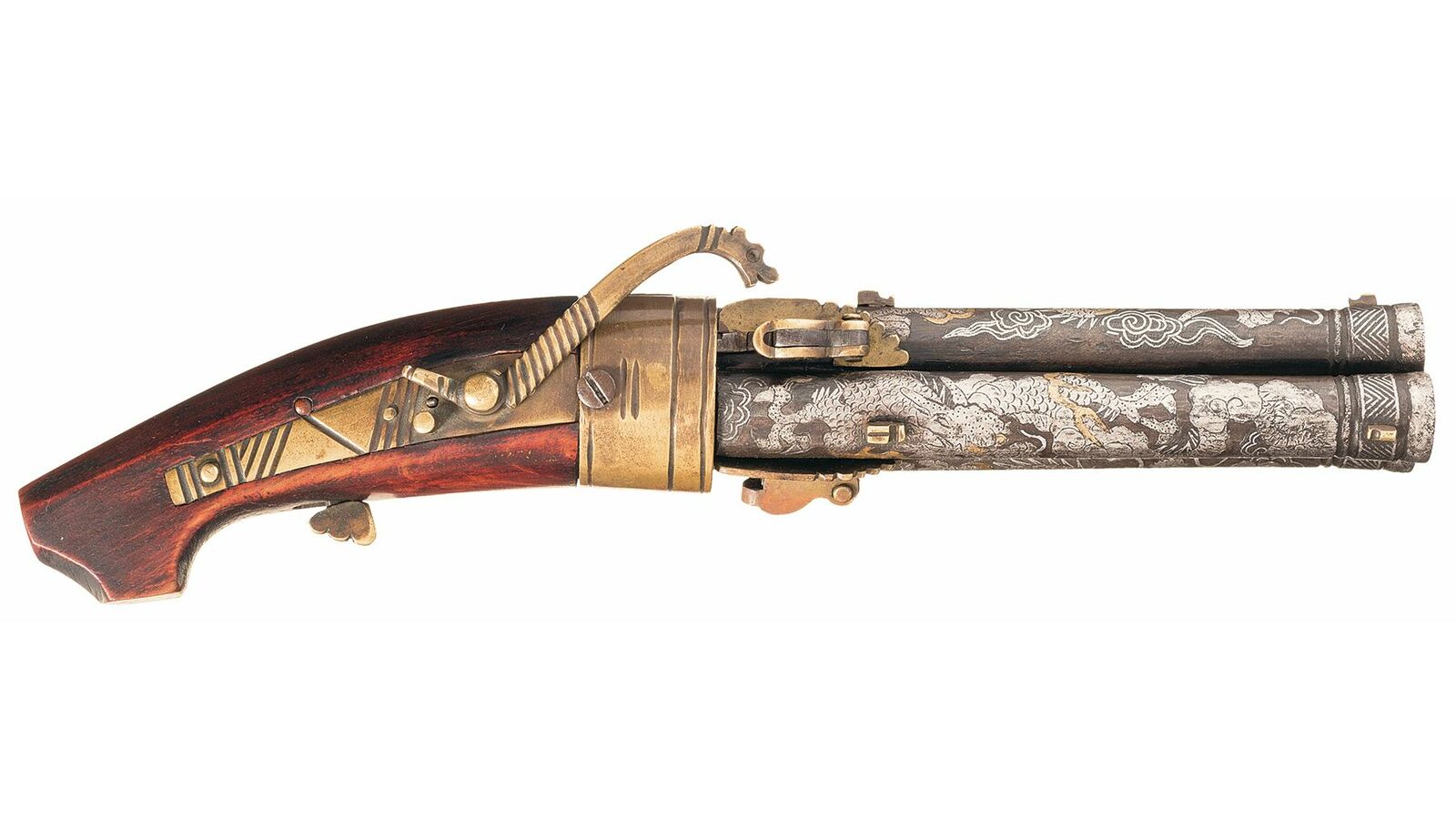 Japanese Three Barrel Swivel Breech Matchlock Pistol | Rock Island Auction