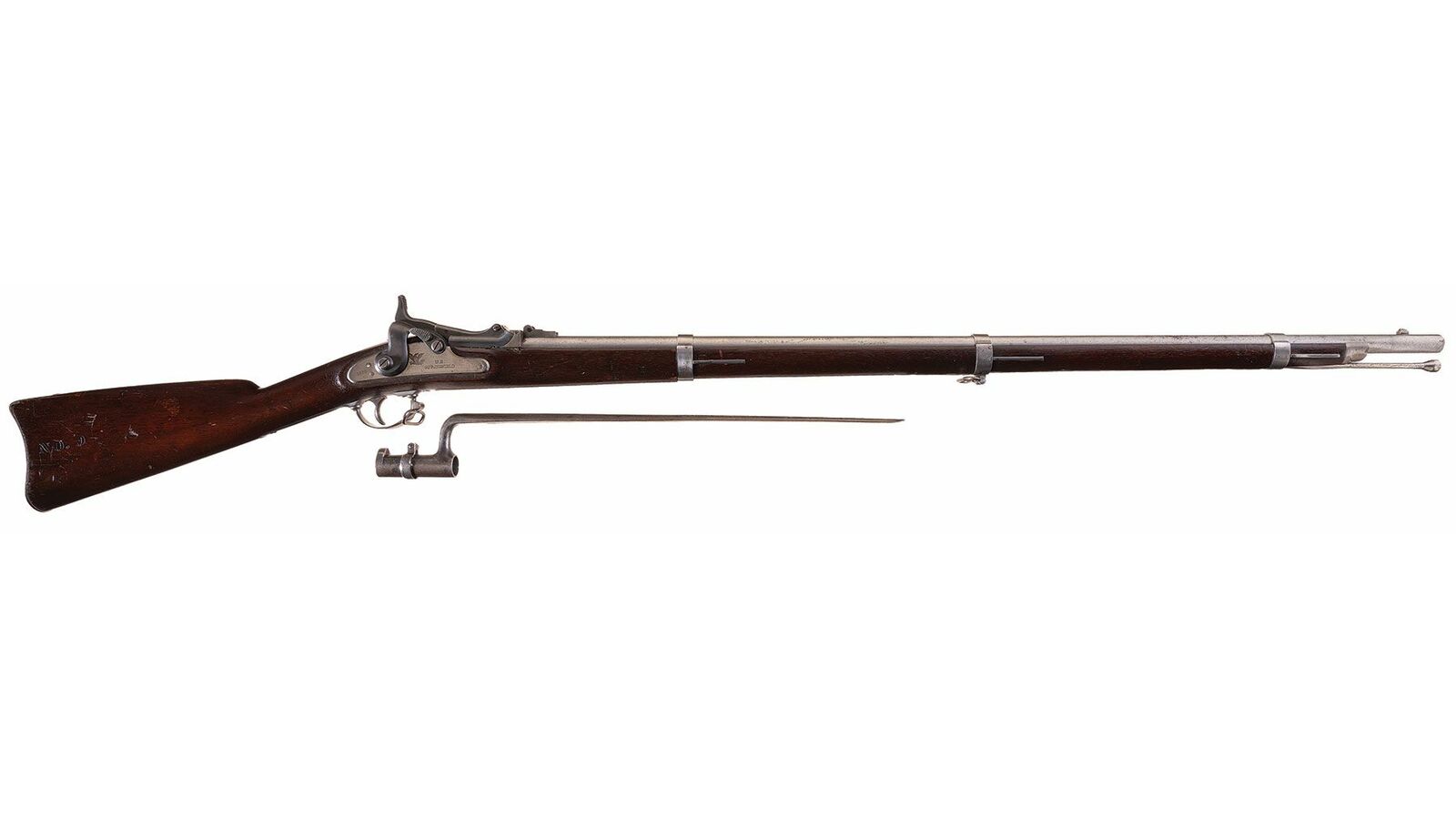 U.S. Springfield Model 1865 Allin Conversion Trapdoor Rifle | Rock ...