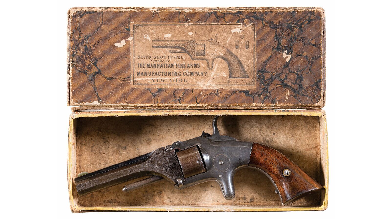 First Model First Variation Manhattan 22 Caliber Pocket Revolver | Rock ...