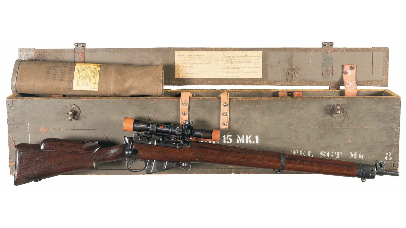 Long Branch No4 MKI T Sniper Rifle w/Scope and Cases | Rock Island Auction