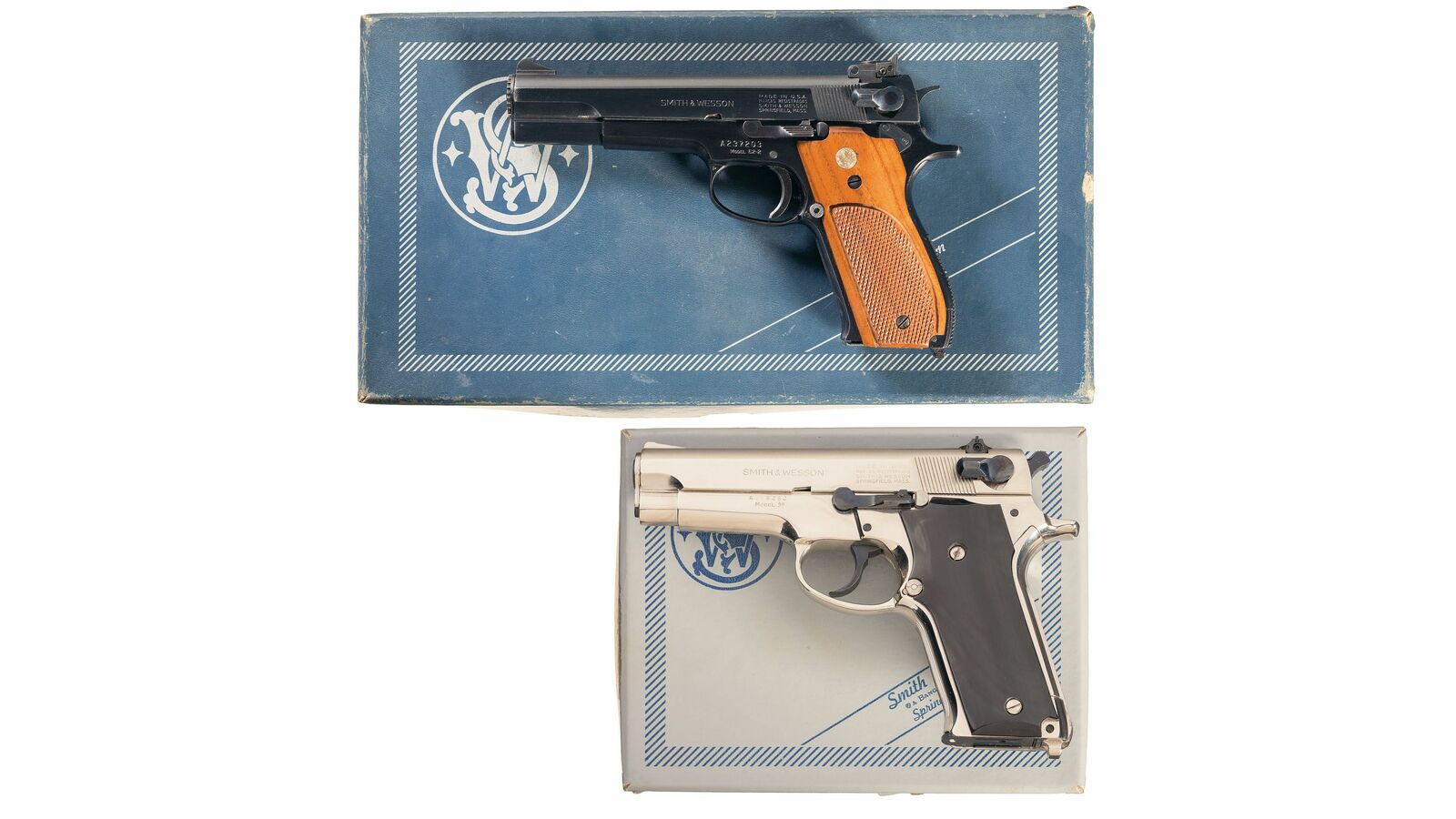 Two Smith & Wesson Semi-Automatic Pistols with Boxes | Rock Island Auction