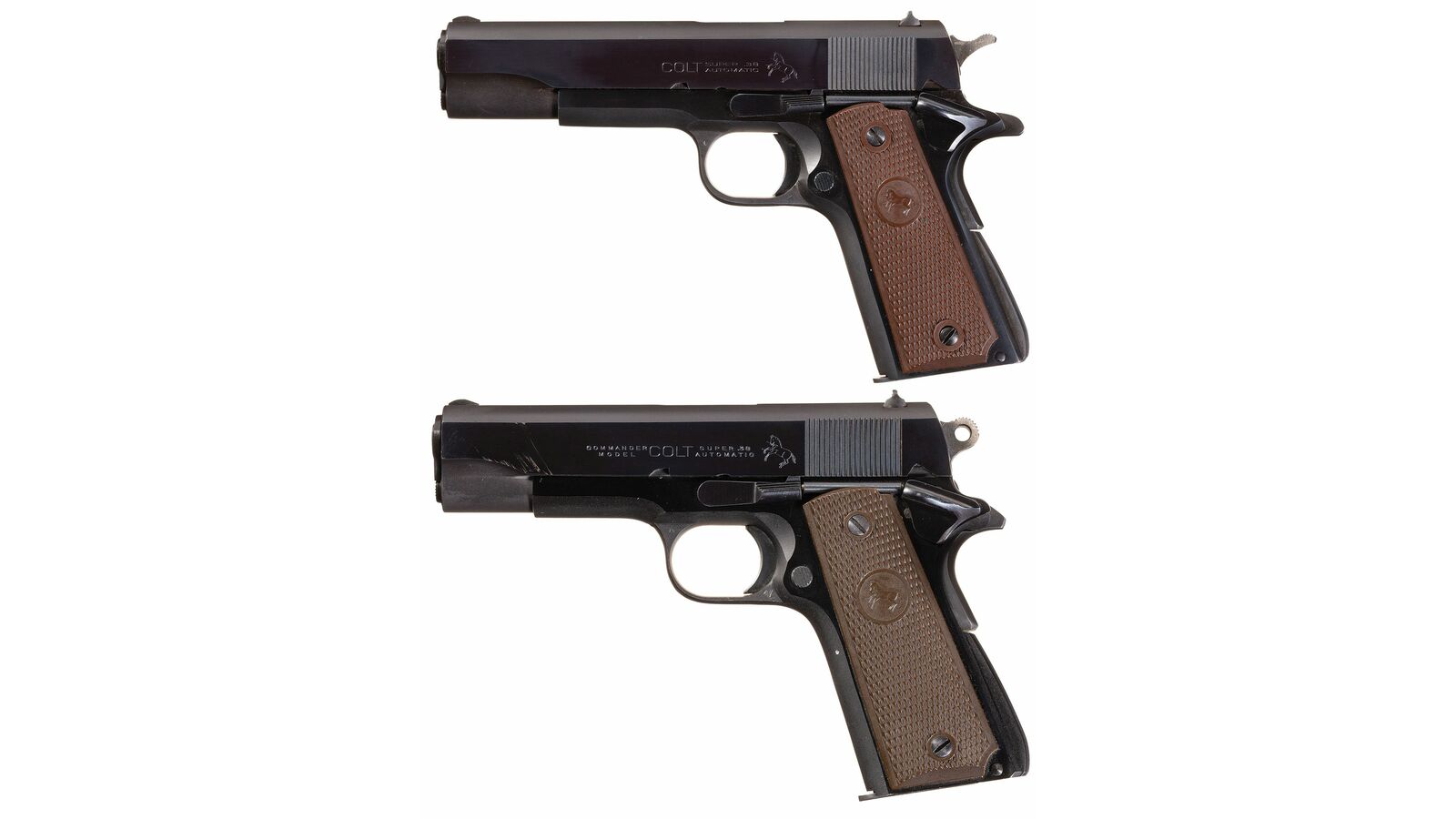 Two Colt Semi-Automatic Pistols -A) Colt Super 38 Semi-Automatic | Rock ...