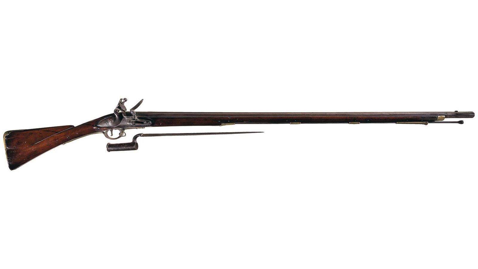 Long Land Pattern Brown Bess Flintlock Musket with Bayonet | Rock ...