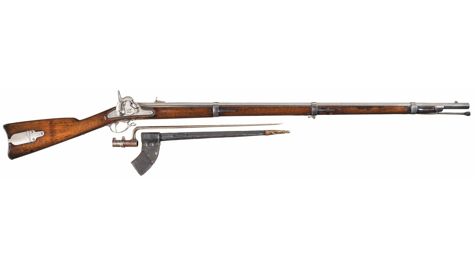 Springfield Model 1855 Percussion Rifle-Musket with Bayonet | Rock ...