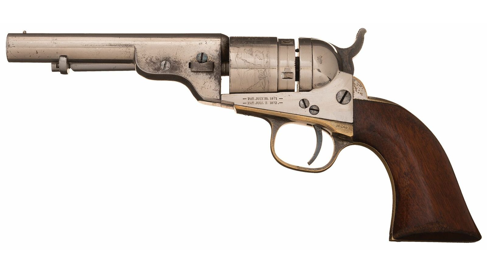 Colt Round Barrel Pocket Navy Conversion Revolver with Ejector | Rock ...