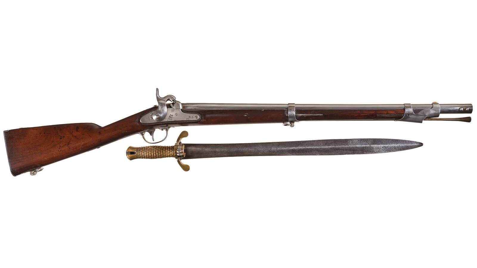 Springfield Model 1847 Sappers Musketoon with Sword Bayont | Rock ...