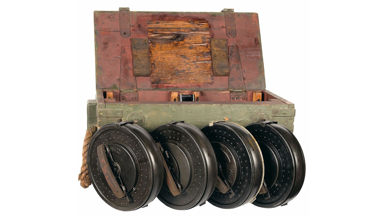 Cased Set of Four 100-Round BREN Gun Magazines with Tools | Rock Island ...