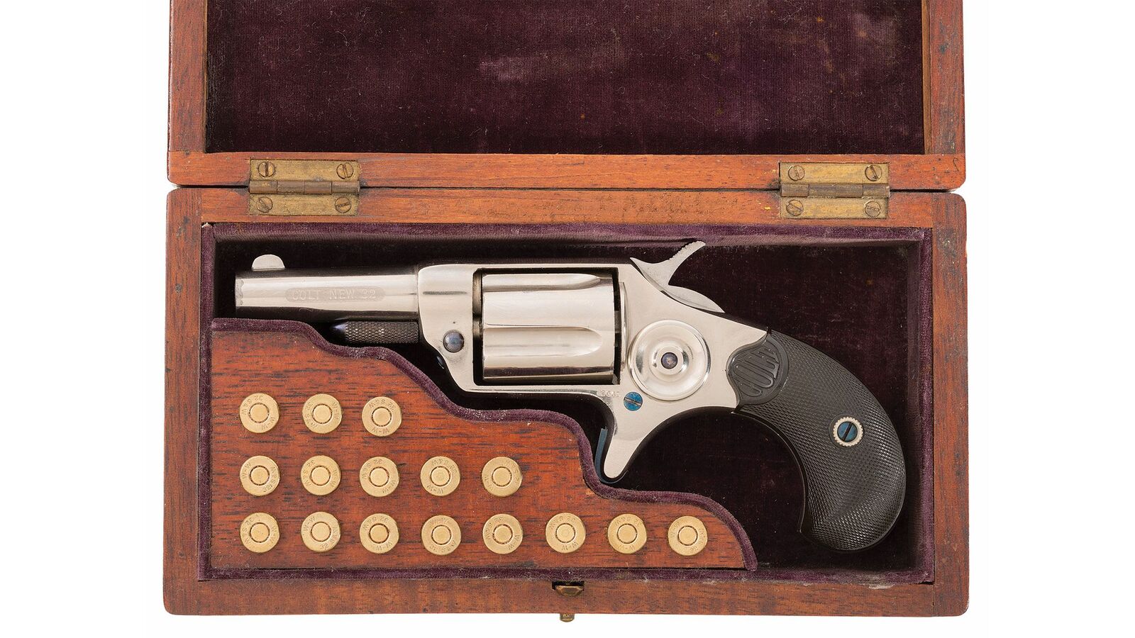 Colt New Line .32 2nd Model Revolver with Etched Barrel and Case | Rock ...