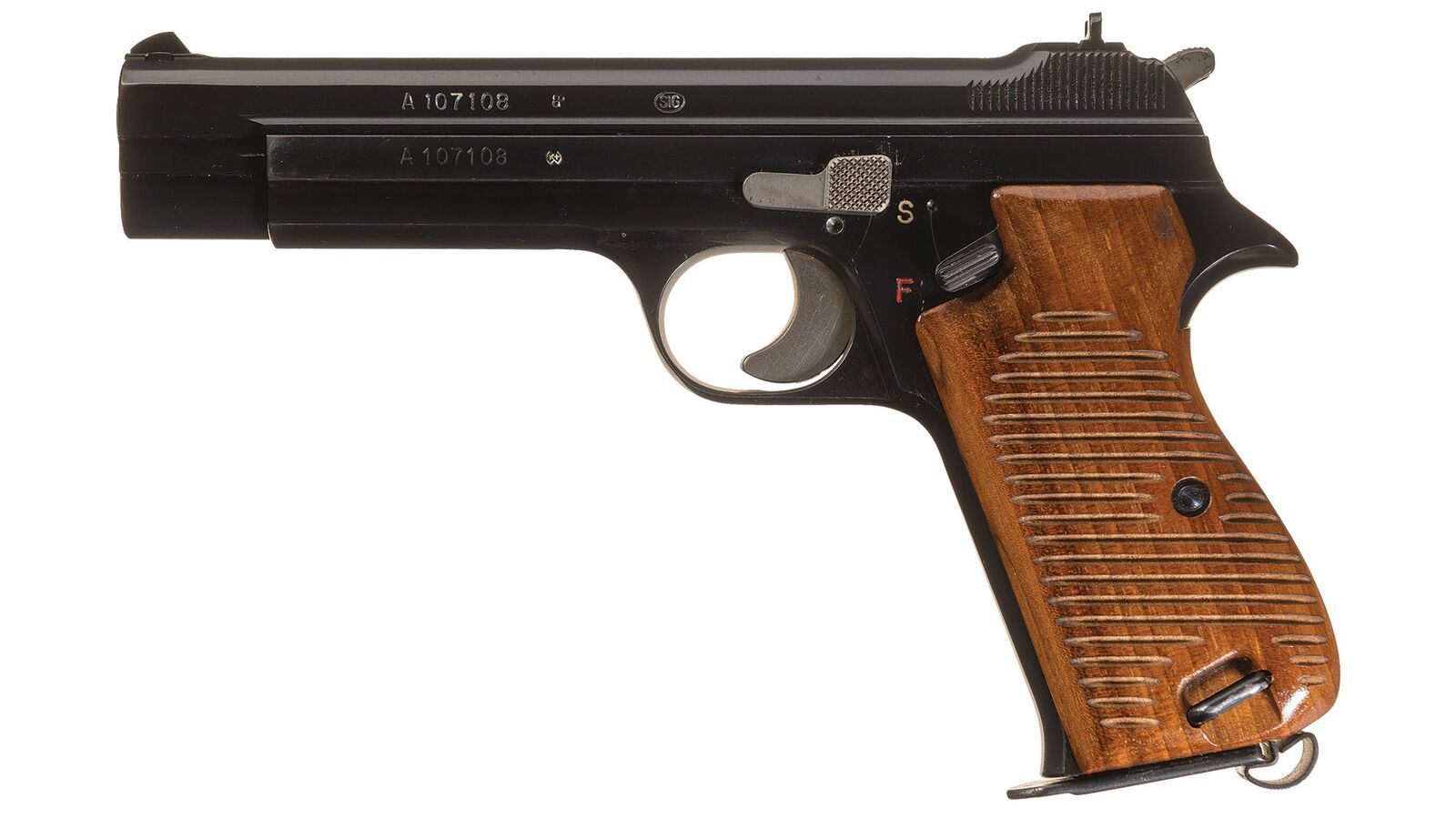 Excellent Swiss Army SIG P210 Semi-Automatic Pistol with Holster | Rock ...