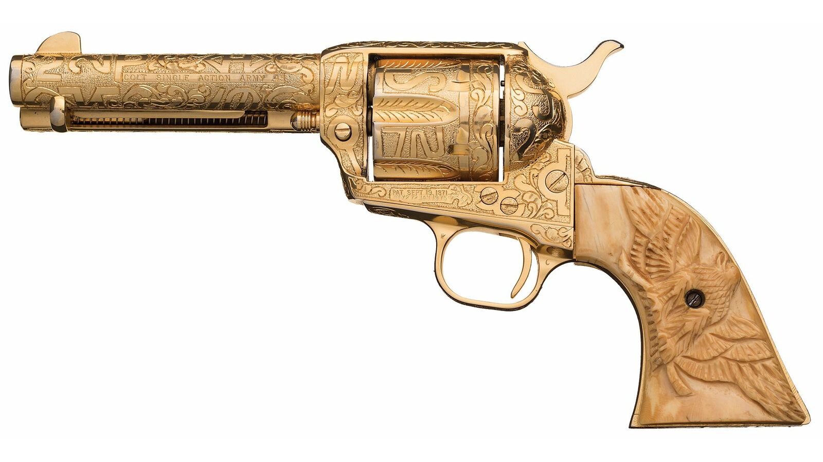 Weldon Bledsoe Signed, Engraved, and Gold Plated Colt | Rock Island Auction