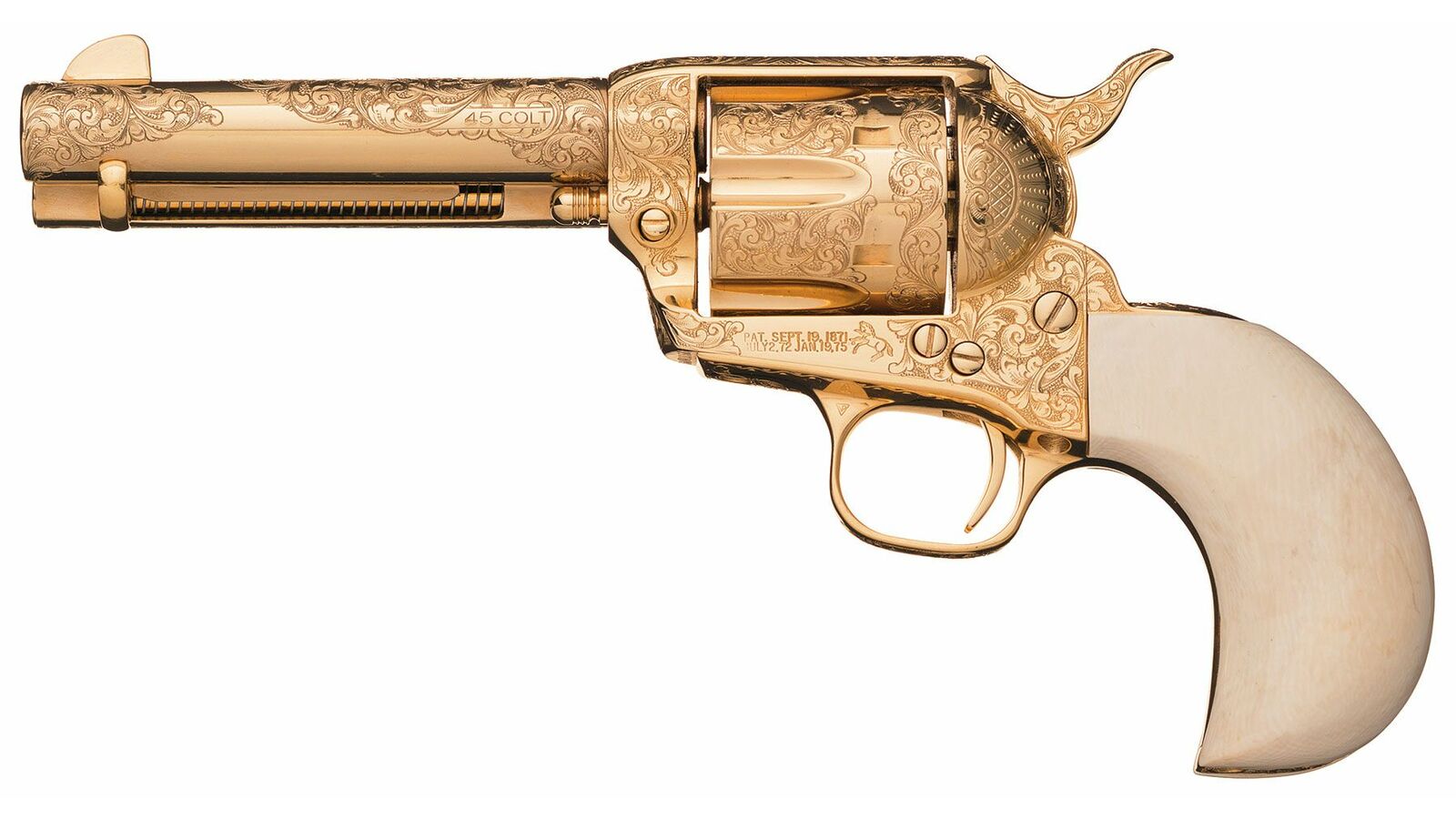 Engraved and Gold Plated Colt Third Generation Revolver | Rock Island ...