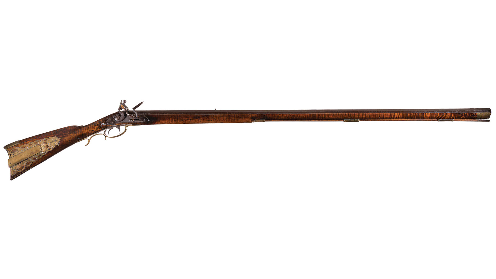North Carolina Engraved Flintlock American Long Rifle | Rock Island Auction