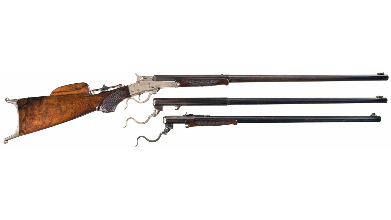 Three Barrel Set Mass. Arms Co. Maynard Model 1882 Target Rifle | Rock ...
