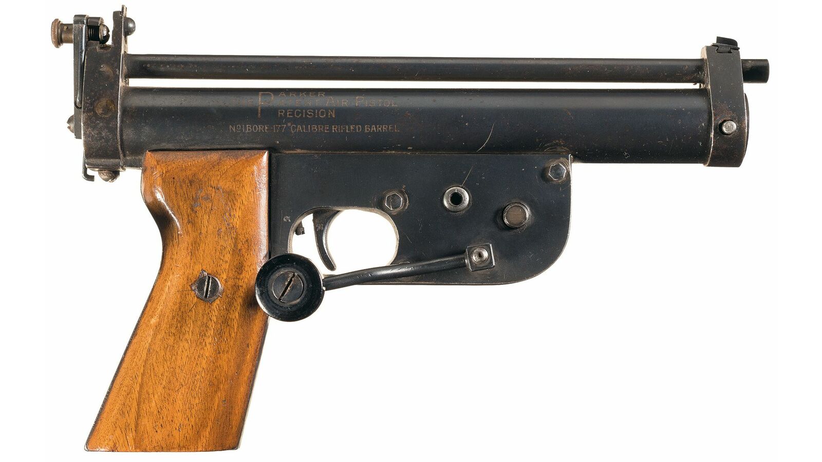 'Parker Patent Preceision' Air Pistol, Crank Action S/N '2' | Rock ...