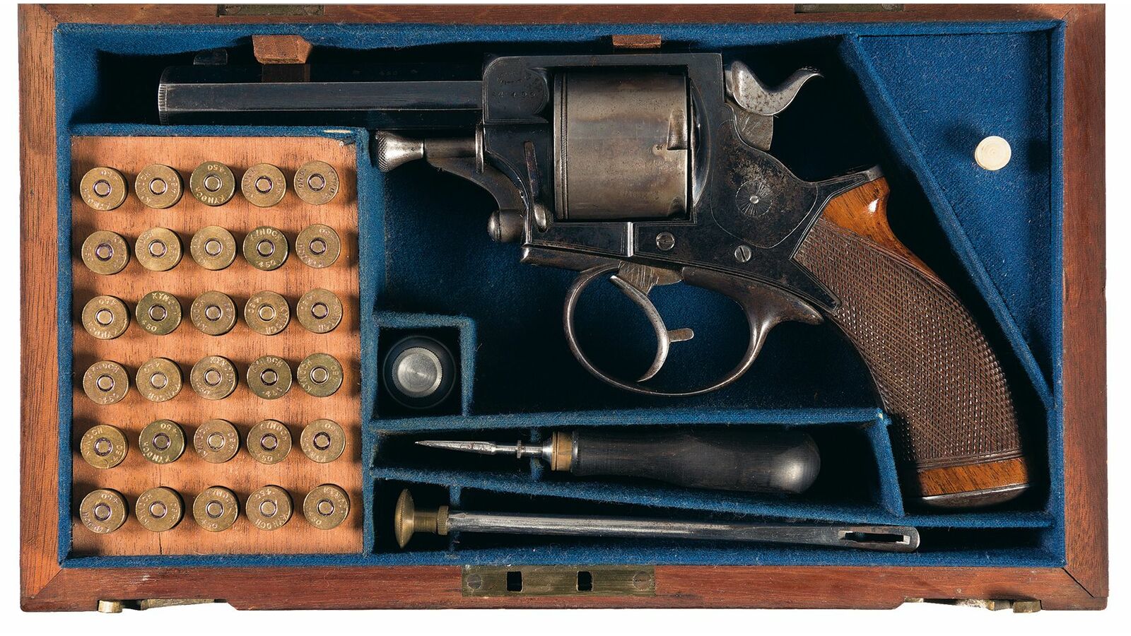 J&W Tolley Tranter Double Action Revolver w/Case, Accessories | Rock ...