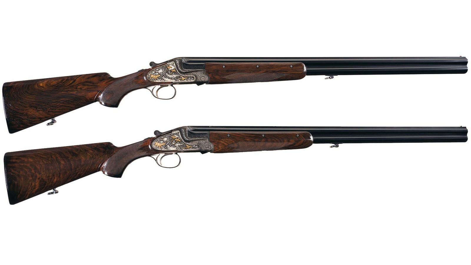 Engraved/Gold Inlaid Consecutively Numbered Merkel O/U Shotguns | Rock ...