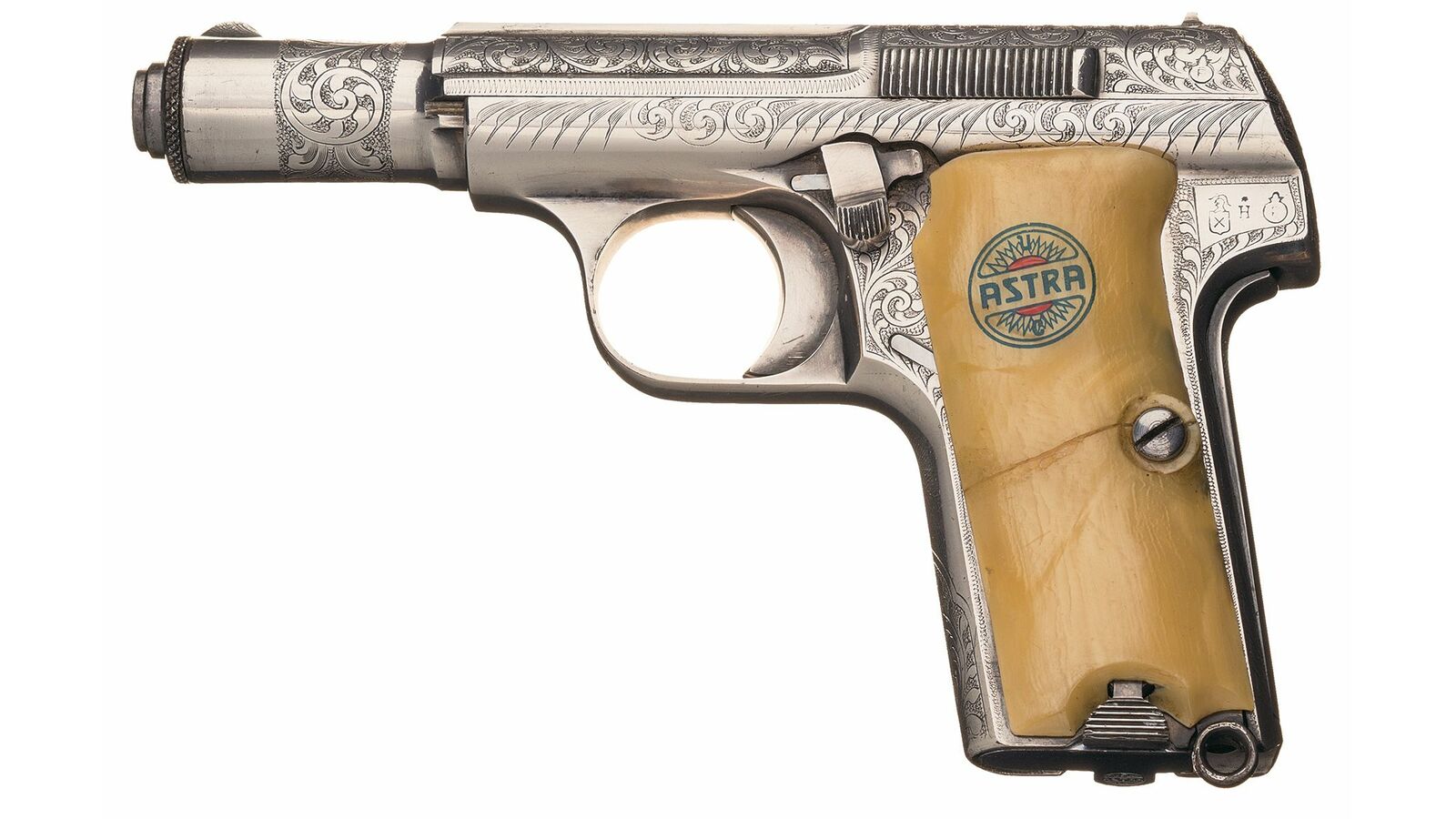 Factory Engraved Silver Plated Astra Model 300 Pistol | Rock Island Auction