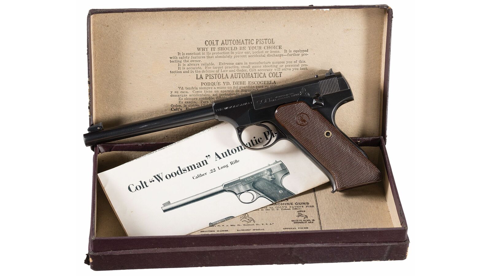 1942 Colt 1st Series Woodsman Target Pistol w/Box | Rock Island Auction
