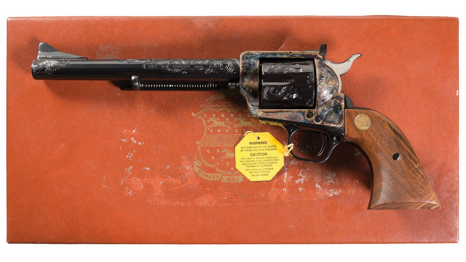 Engraved Colt New Frontier Single Action Army Revolver with Case | Rock ...
