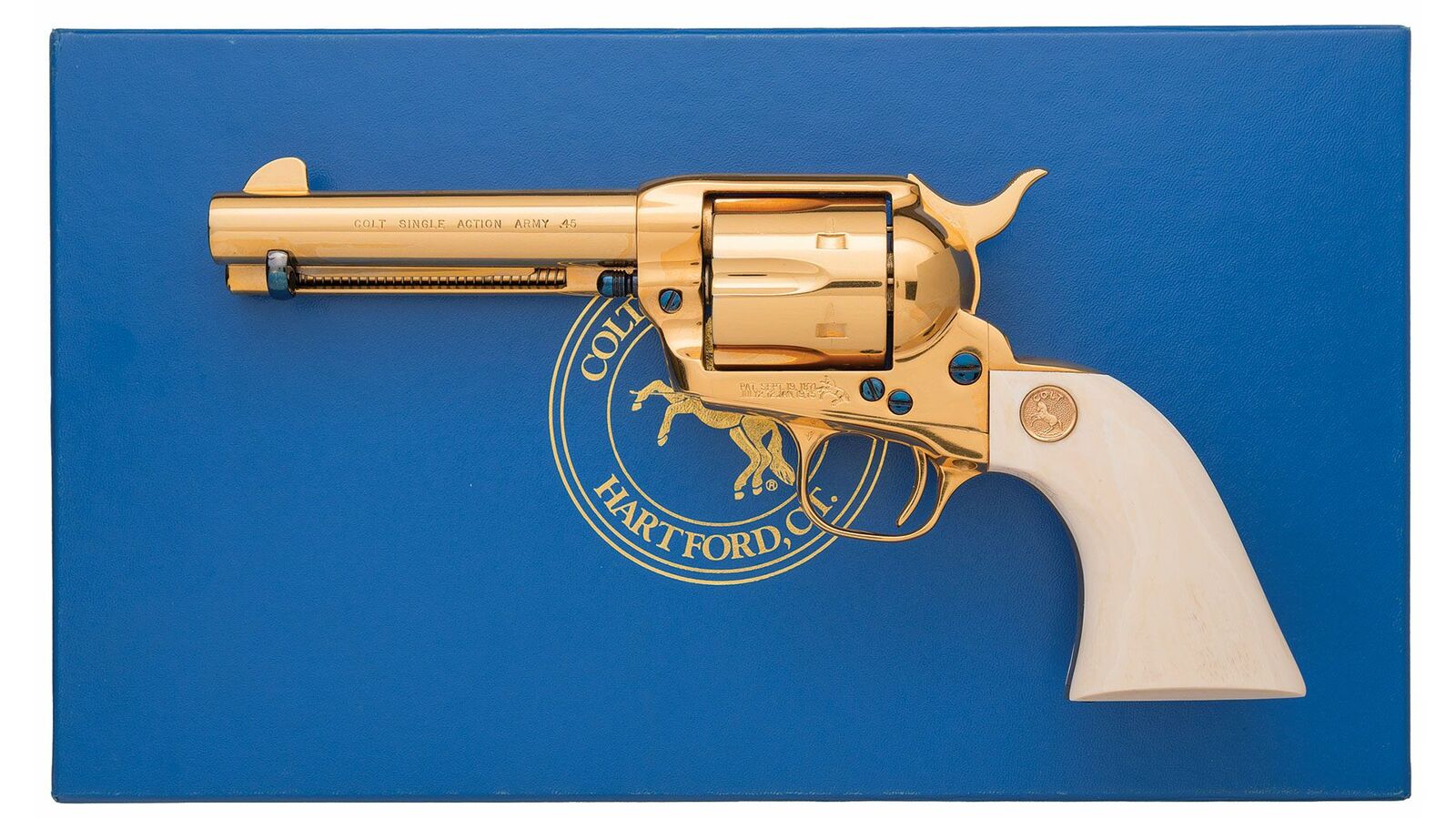 Gold Plated Colt Third Generation Single Action Army Revolver | Rock ...