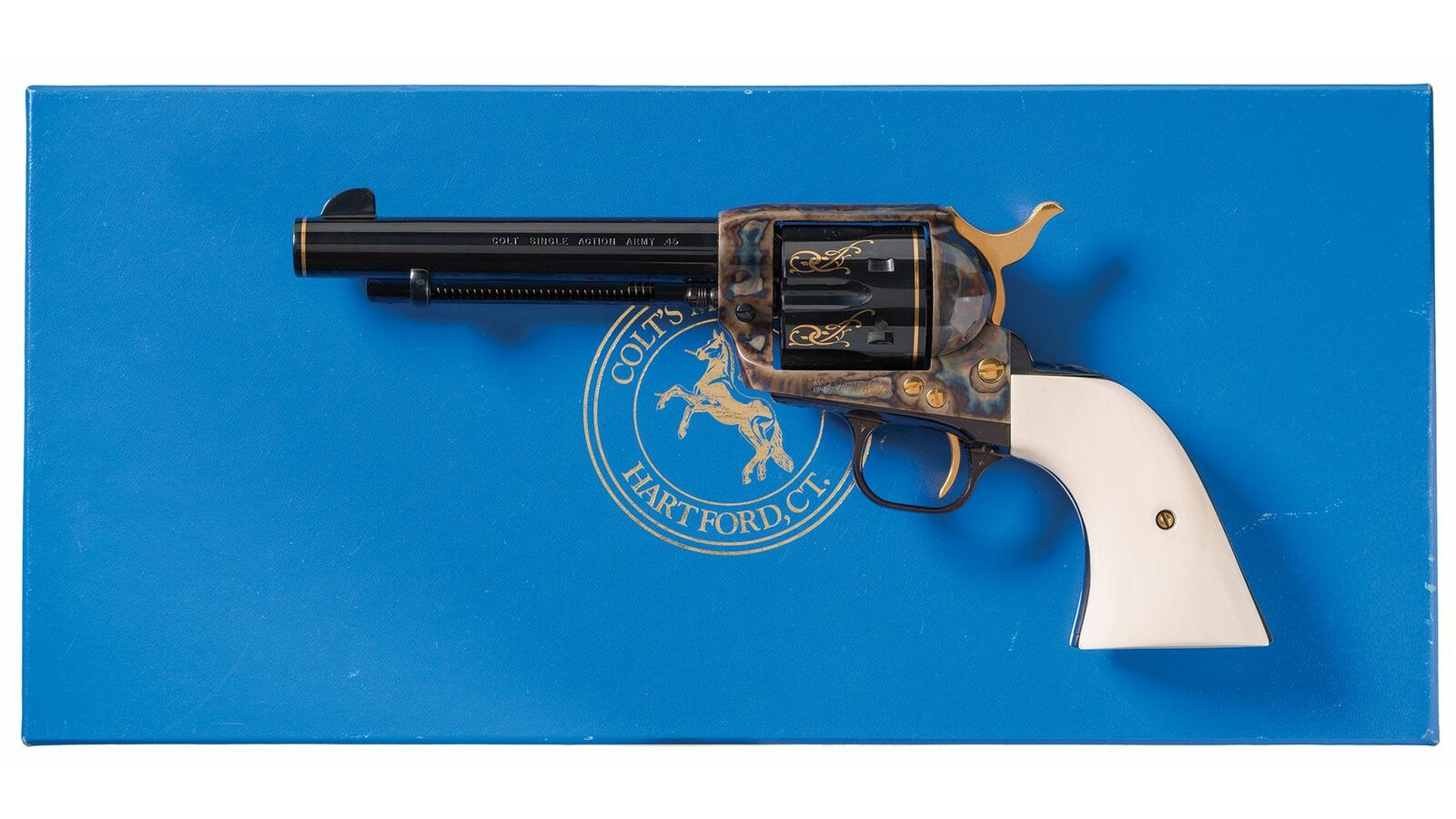 Gold Inlaid Colt Third Generation Single Action Army Revolver | Rock ...